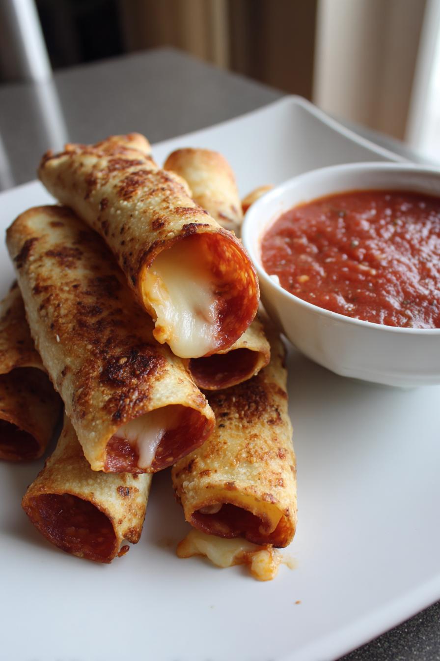 Cheesy Pepperoni Pizza Roll ups With Low Carb Tortillas in 15 Minutes ...