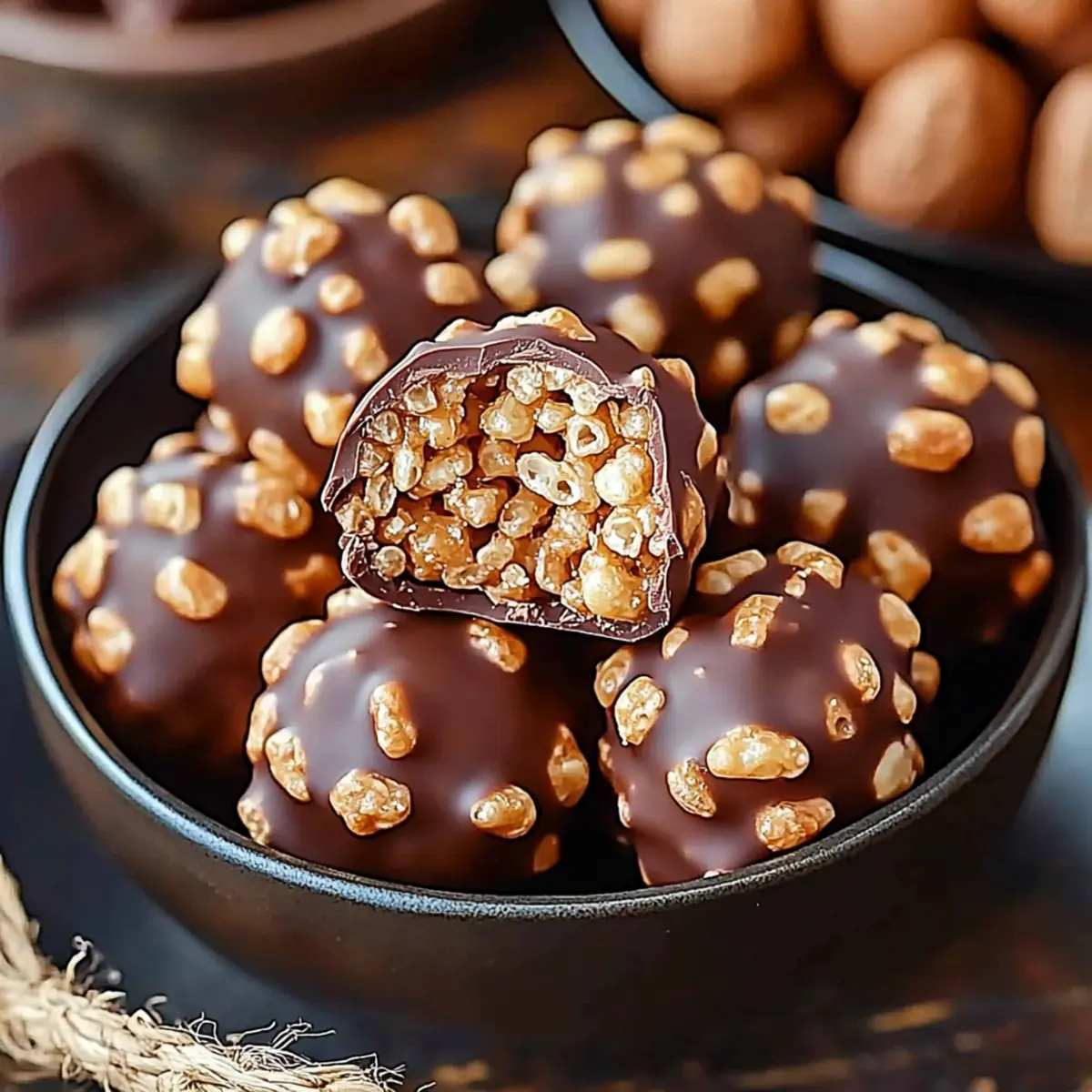 Ultimate No-Bake Chocolate Peanut Butter Rice Krispies Balls